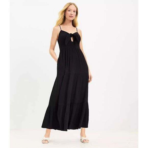 LOFT | Dresses | Loft Beach Tieredtiefront Maxi Dress New | Poshmark
